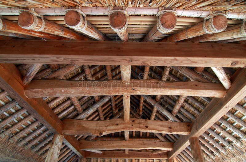 Interior of Japanese roof stock image. Image of japan - 12782255
