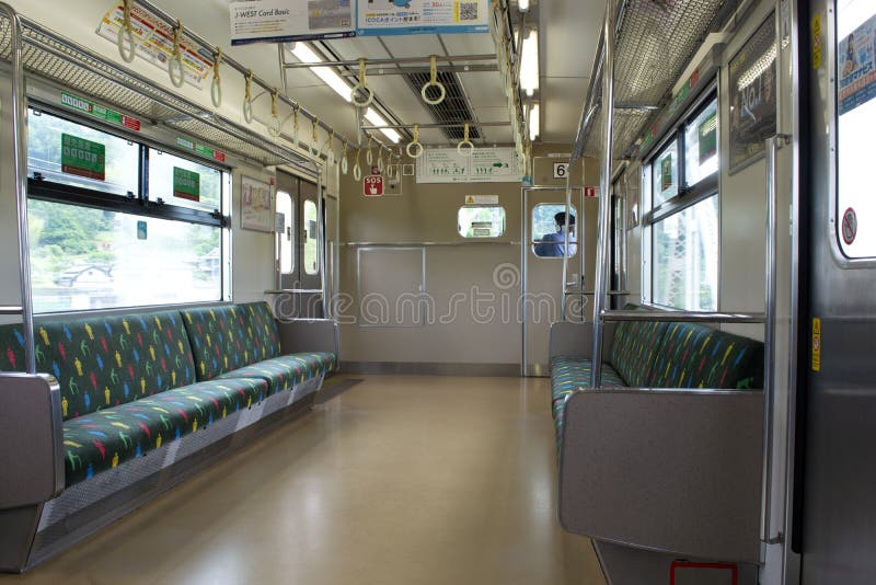 Interior of Japanese Train Car - Commute Countryside Editorial Stock ...
