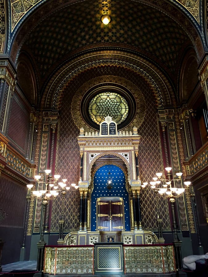 Interior of Jewish Synagogue - Prague Editorial Stock Image - Image of ...
