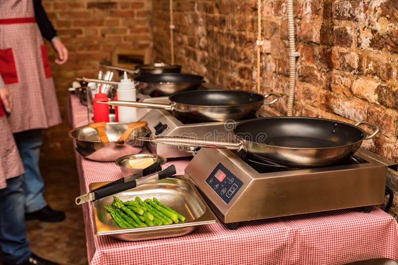 Interior of Kitchen for Cooking Workshop Stock Photo - Image of ...