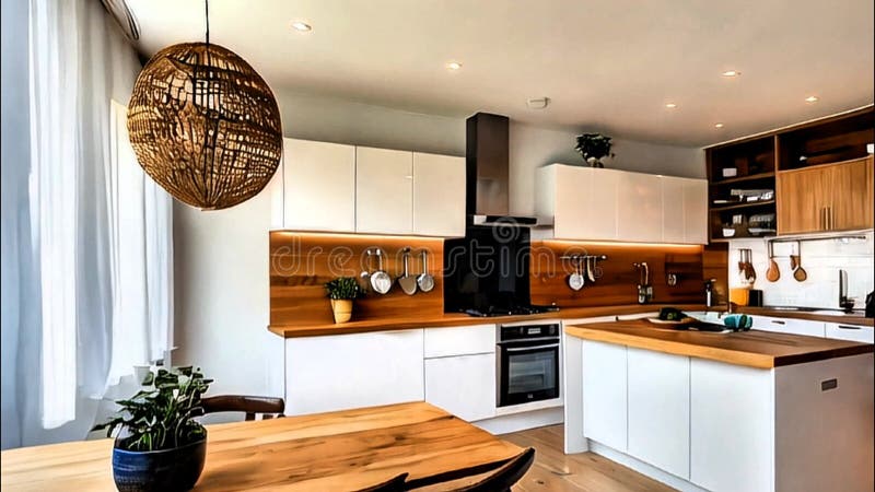 The Interior of the Kitchen Looks Cleaner and Simpler but Still ...