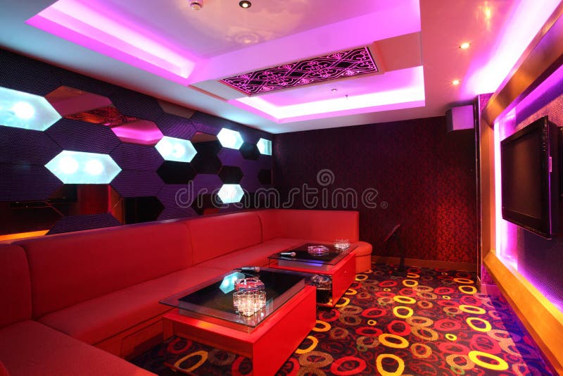 Interior of KTV room stock photo. Image of construction - 11890412