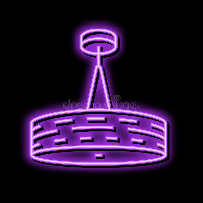 Interior Lamp Ceiling Neon Glow Icon Illustration Stock Vector ...