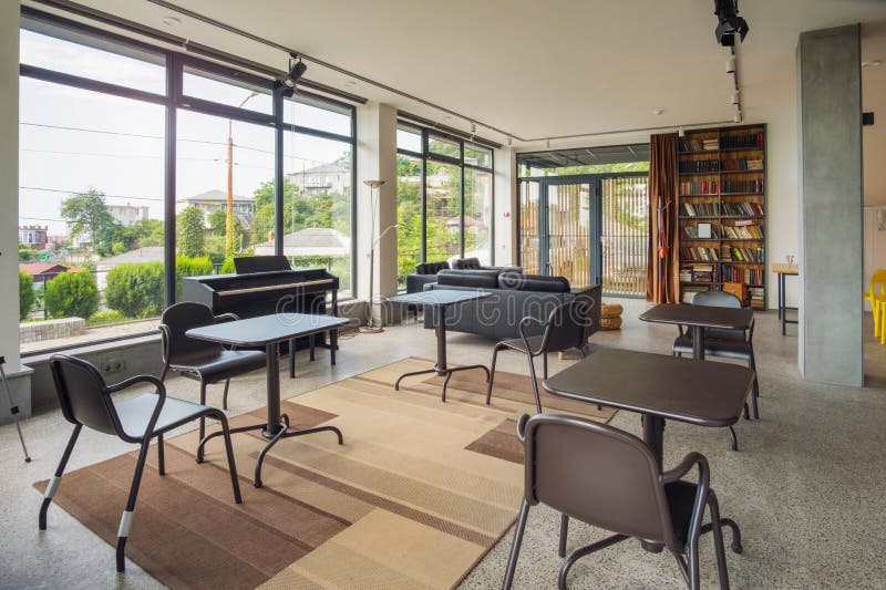 Interior of the Large Bright Room Stock Photo - Image of architecture ...