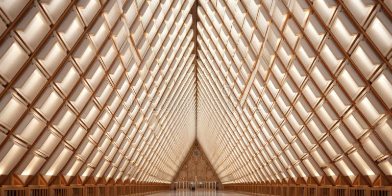 The Interior of a Large Building with Many Windows, AI Stock ...