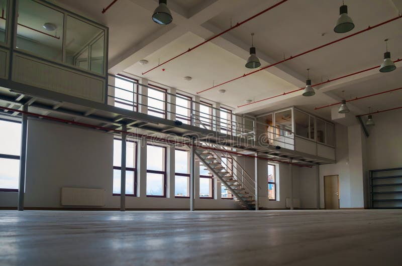 Interior of a Large Empty Room Stock Image - Image of comfortable, flat ...