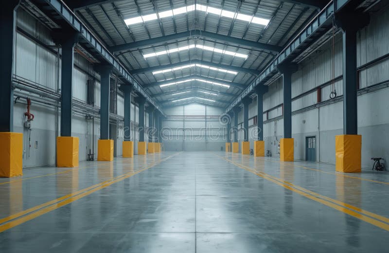 Empty Large White Industrial Warehouse Stock Illustrations – 1,851 ...