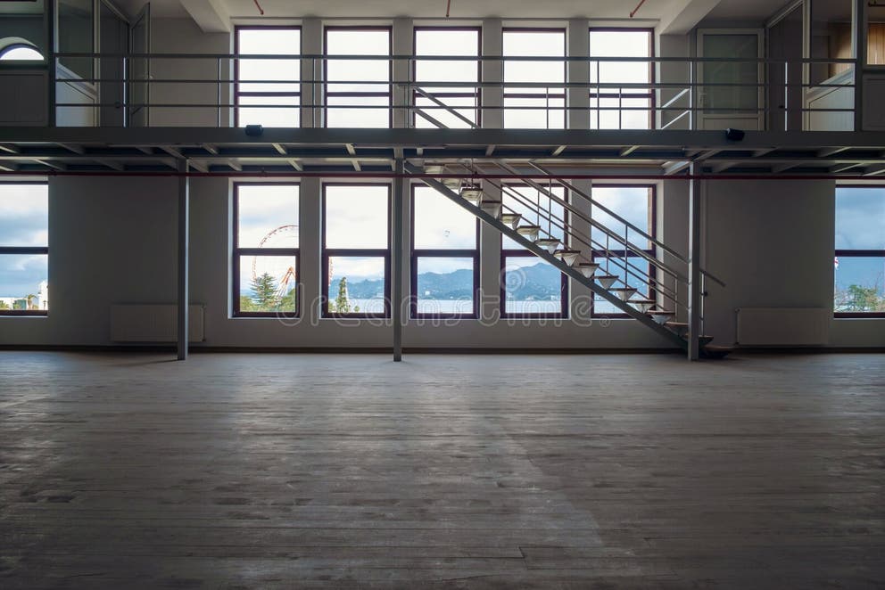 Interior of a Large Emty Room Stock Image - Image of flat, apartment ...