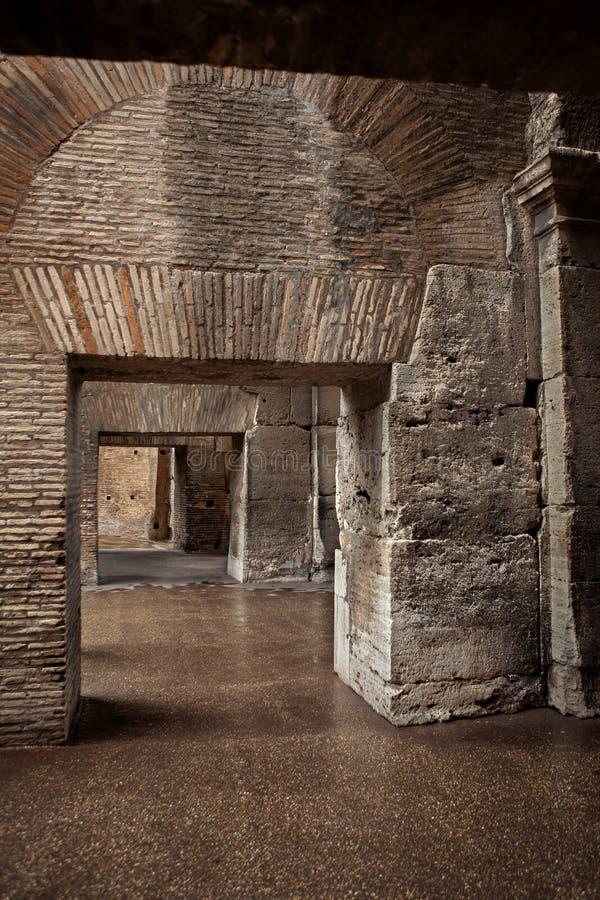 Interior of a Large Famous Place in Ancient Rome Stock Image - Image of ...