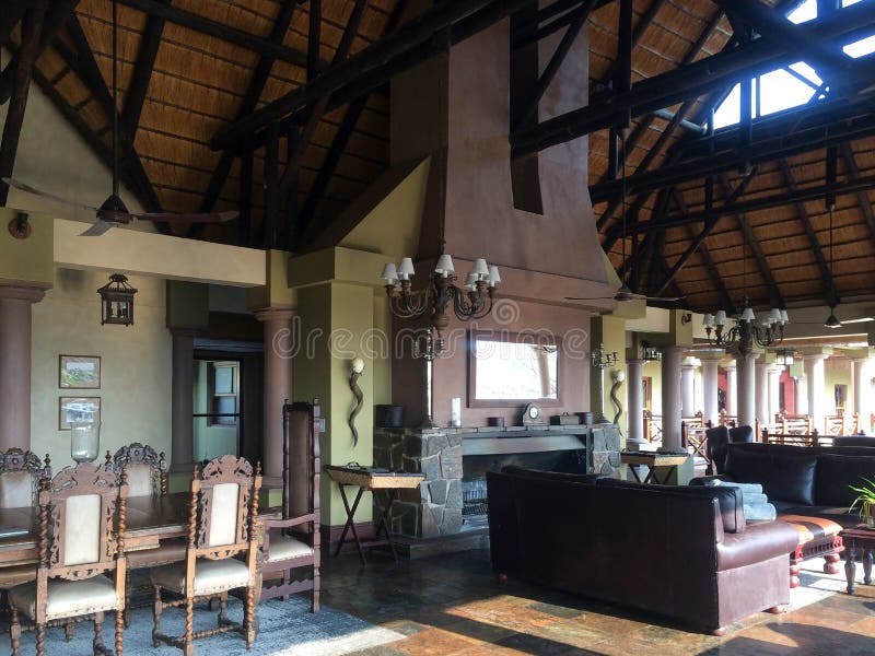 The Interior of a Large Hall of a Cozy Restaurant with Set Tables and ...