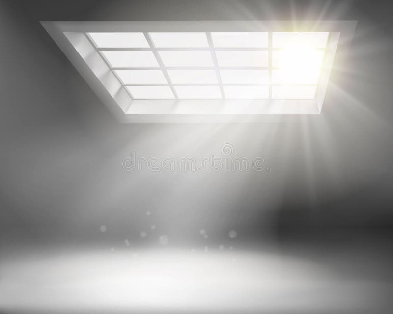 Large window interior view stock illustration. Illustration of design ...