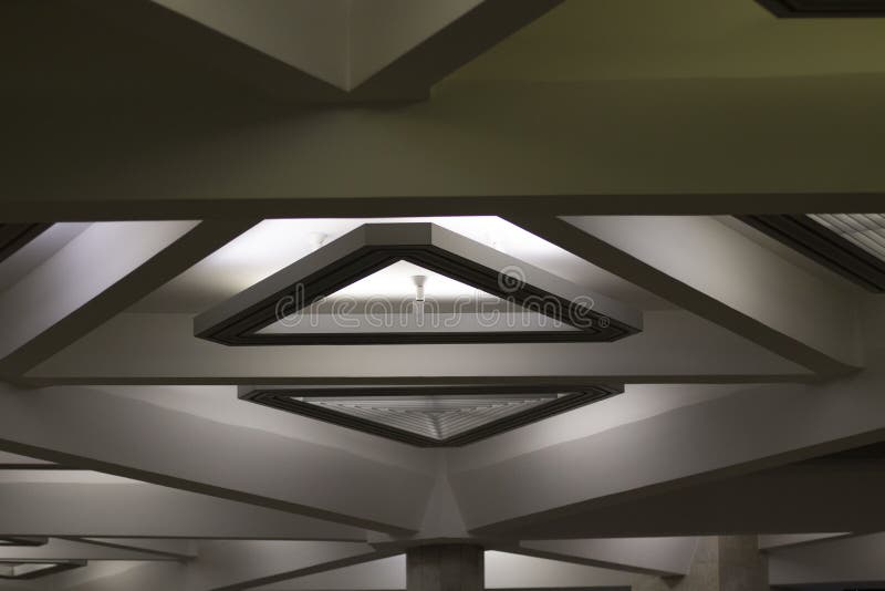 Interior Light. Lamp is Triangular Stock Image - Image of concept ...