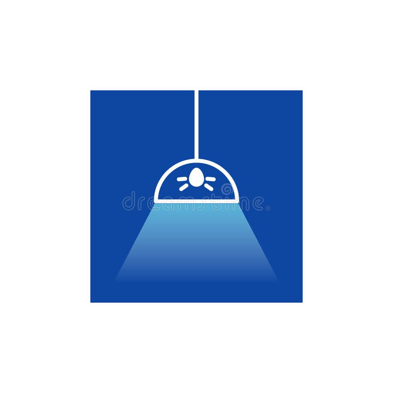 Interior Light Logo Design with Line Style Vector Illustration Stock ...