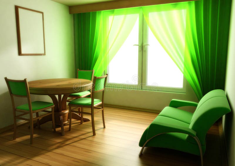 Vector Interior of Bedroom, Living Room Furniture Stock Vector ...