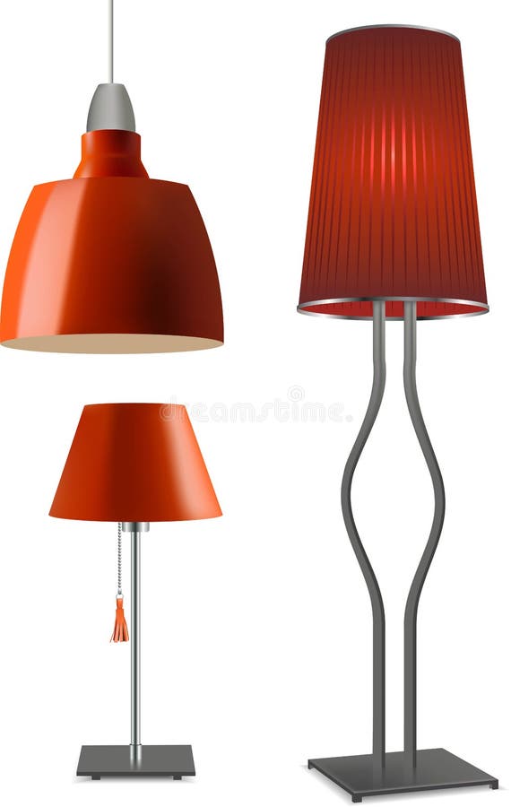 Interior Lighting 3d Models Stock Vector - Illustration of lamps, lamp ...