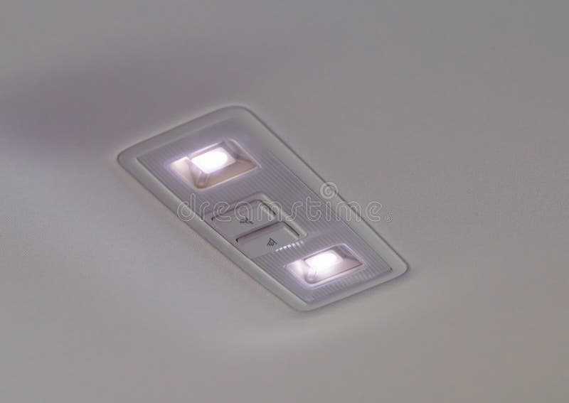 Interior Lighting in a Modern Car. Led Lamp, Close-up Stock Photo ...
