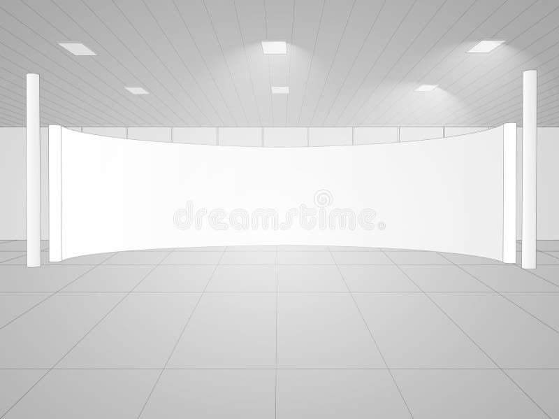 Empty Modern Room Interior stock vector. Illustration of indoor - 68781319