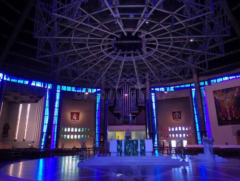 Interior of Liverpool Metropolitan Cathedral Editorial Image - Image of ...