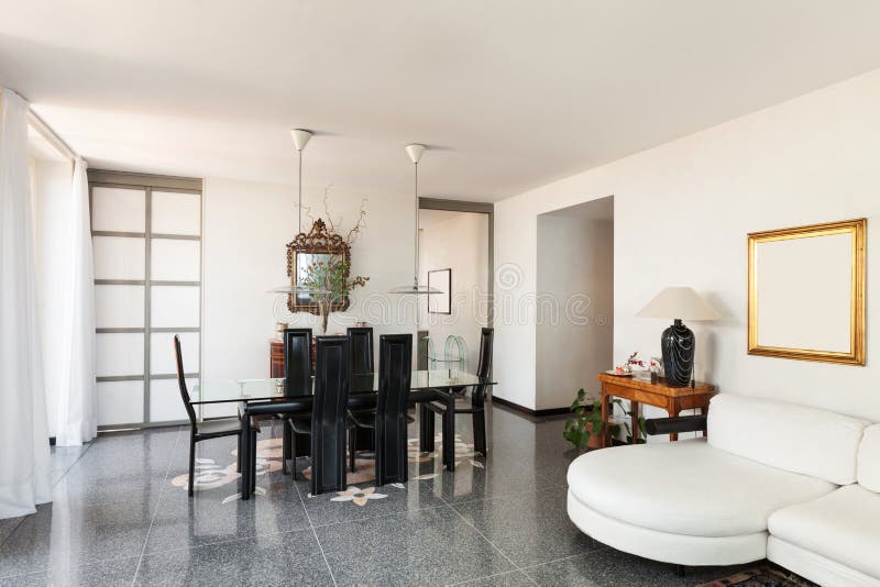 Interior, living room stock image. Image of lamp, flat - 43327621