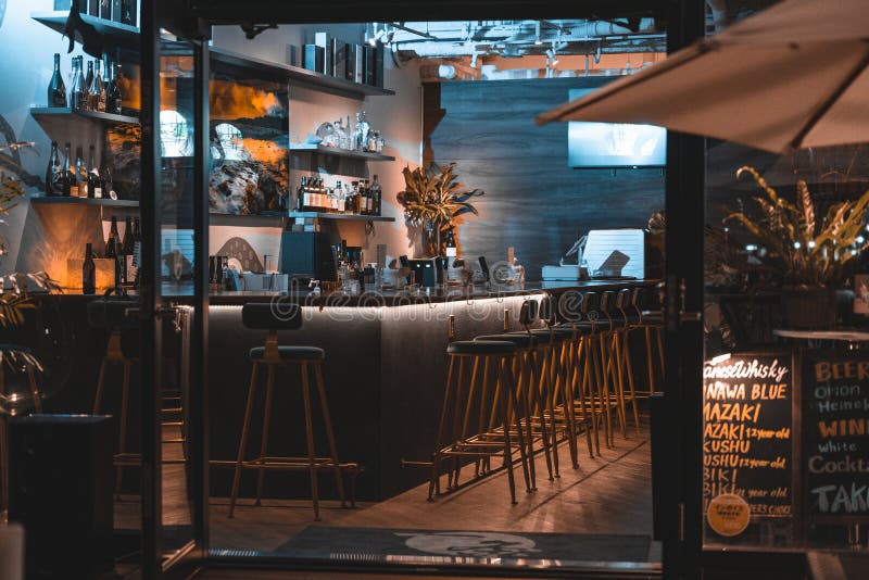 Interior of a Local Bar in Okinawa, Japan Editorial Stock Photo - Image ...