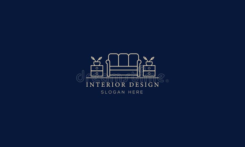 Interior Logo Design Vector Template, Minimal Furniture Logo Design ...