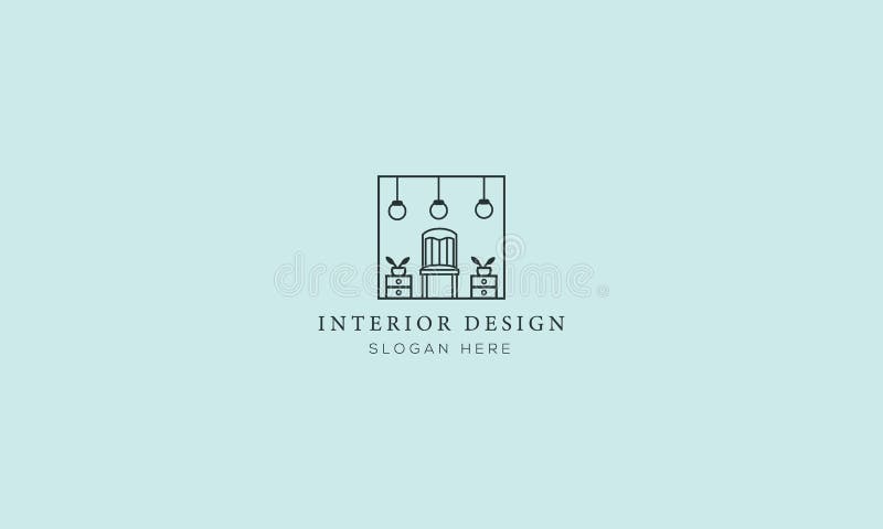 Interior Logo Design Vector Template, Minimal Furniture Logo Design ...