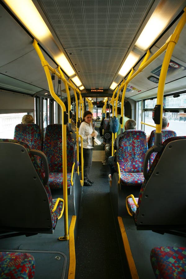 Interior of London City Bus Editorial Photography - Image of urban ...