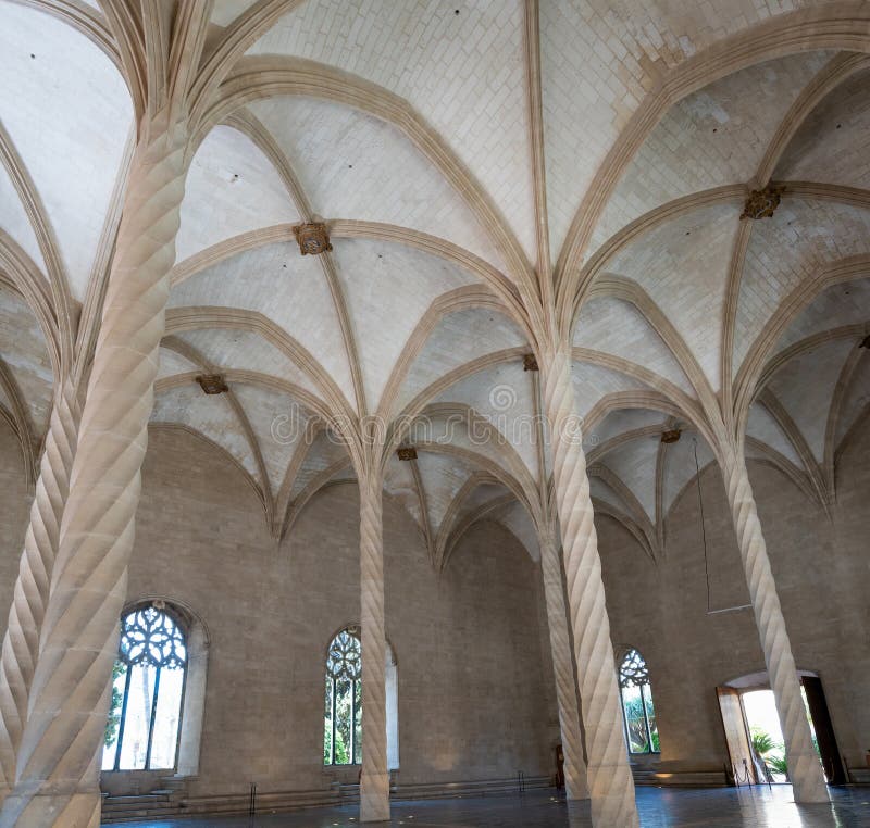 Interior of the the Lonja De Palma De Mallorca, Spain Editorial Stock ...