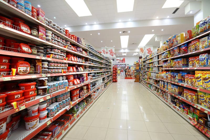 Interior of a Low-price Hyperpermarket Voli Editorial Image - Image of ...