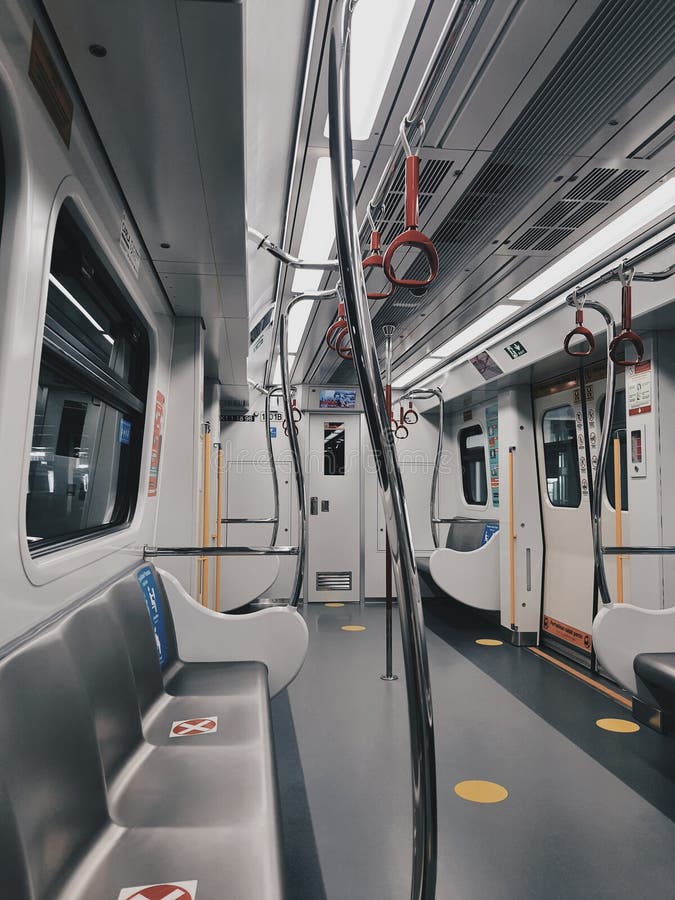 The Interior of the LRT Jakarta Stock Photo - Image of jakarta, vehicle ...