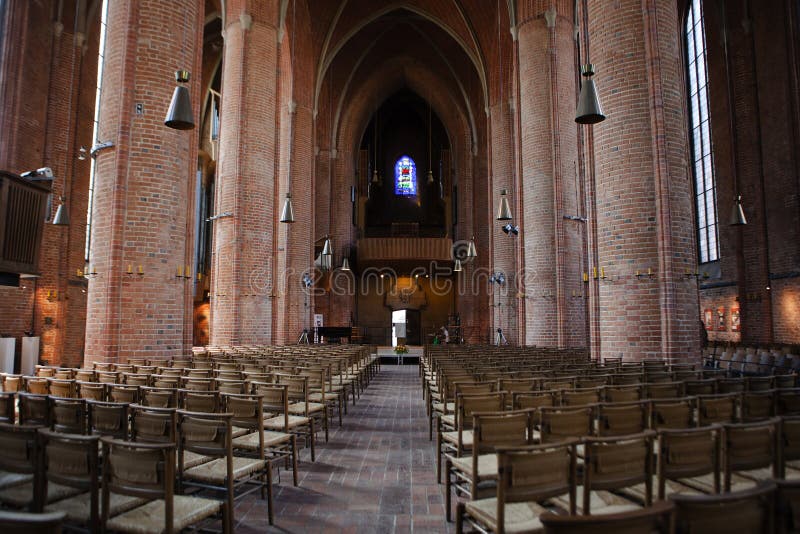 Interior of Lutheran Church Marktkirche Stock Image - Image of george ...