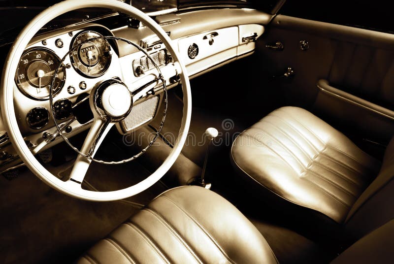 Interior do carro antigo foto de stock. Imagem de antigo - 4665544