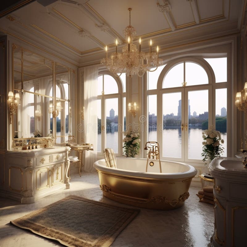 Interior of a Luxury Bathroom 1695522567041 1 Stock Image - Image of ...