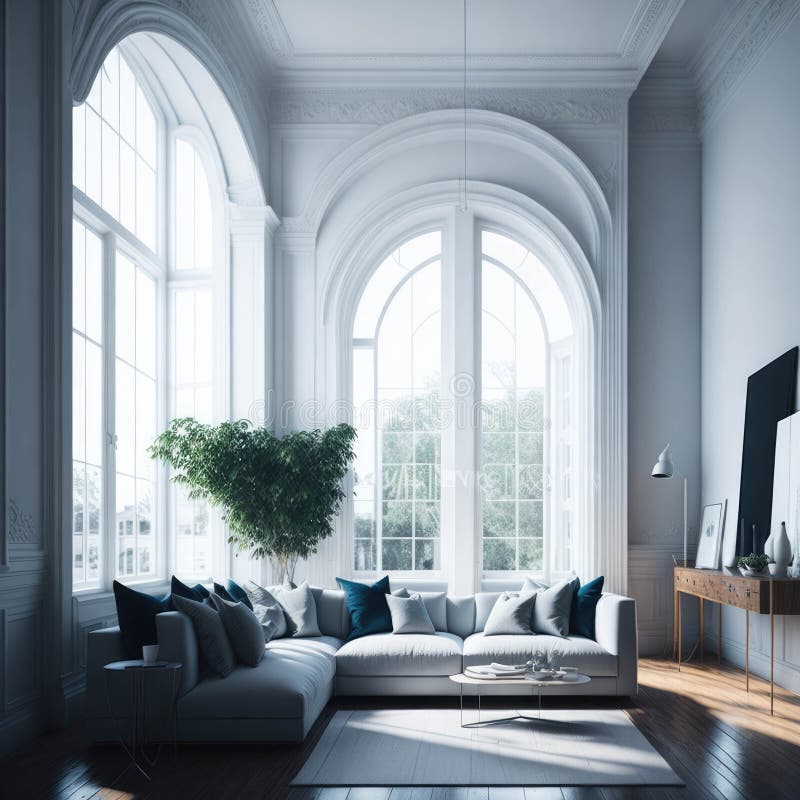 Luxury Eastern Interior Design of Modern Living Room with Carved ...