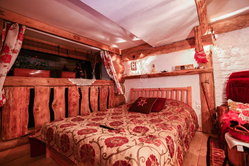 Interior of Luxury Hotel Room in Vintage Style Stock Photo - Image of ...