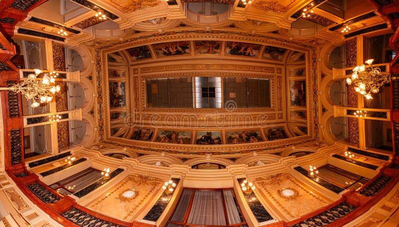 Interior of Lviv National Opera. Foyer Editorial Image - Image of ...