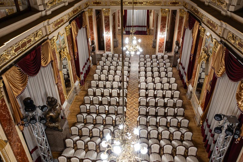 Interior of Lviv National Opera. Mirror Hall Editorial Image - Image of ...