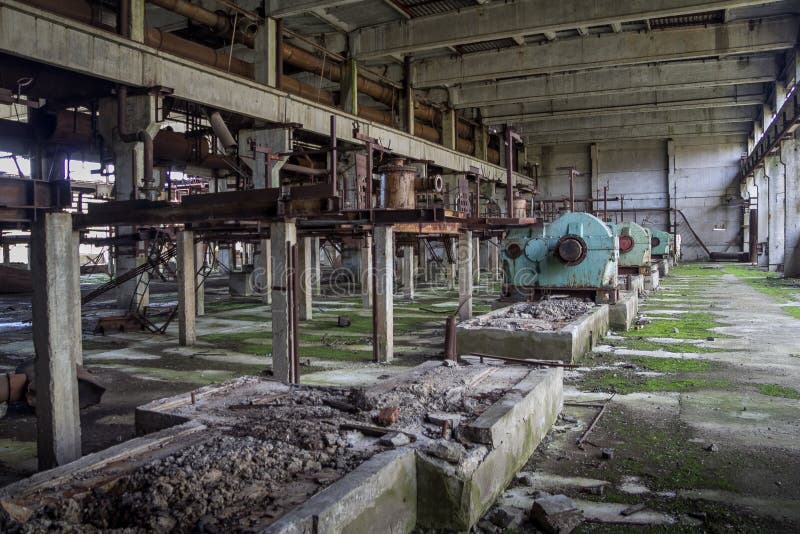 Interior of Machinery of Abandoned Factory of Synthetic Rubber Stock ...