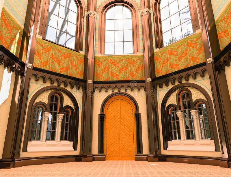 Interior of the Main Vestibule or Atrium of a Synagogue. Interior ...