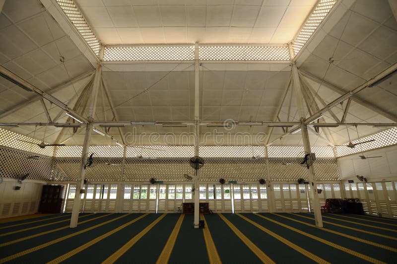 Interior of Masjid Tanjung Api at Kuantan, Malaysia Stock Image - Image ...