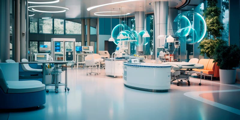 Interior of a Medical Institution, Where Design is Combined with ...