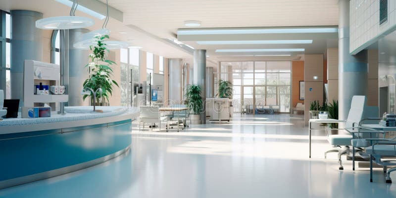 Interior of a Medical Institution, Where Design is Combined with ...