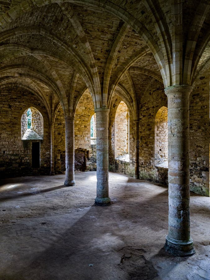 Interior of a Medieval Building with Archs Stock Image - Image of ...