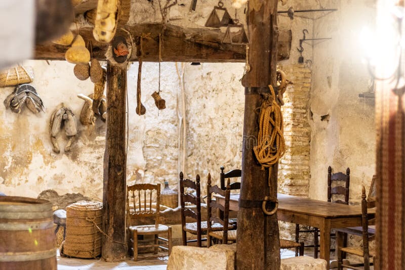 Interior of a Medieval House. Medieval Concept Stock Image - Image of ...