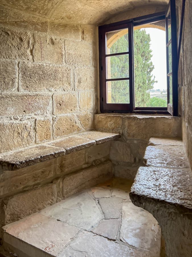 The Interior of the Medieval Kolossi Castle with a Window and Stone ...