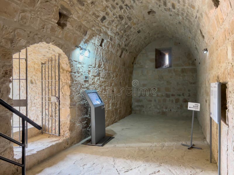 The Interior of the Medieval Kolossi Castle with a Window and Stone ...