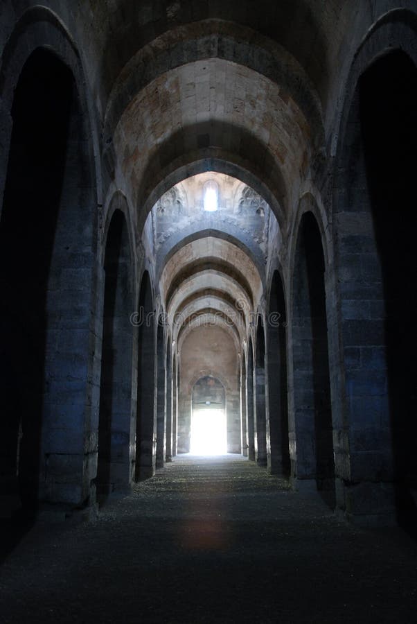 Main Nave of Romanesque Church Stock Photo - Image of gorge, facade ...