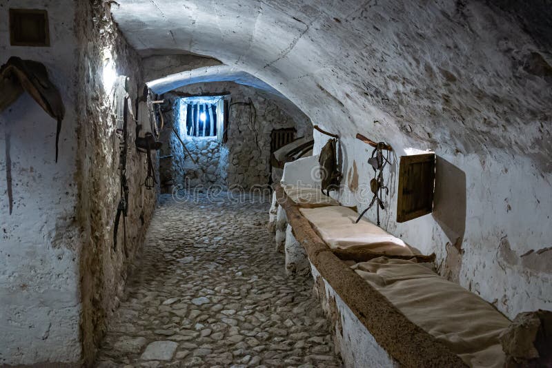 Interior of Medieval Stables in Spain Stock Photo - Image of vintage ...