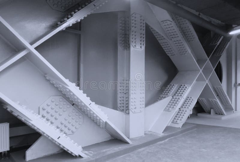 Interior Metal Structure Building Stock Image - Image of exterior ...