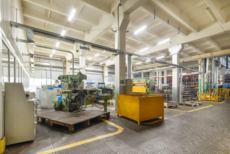 The Interior of the Metalworking Shop. Modern Industrial Enterprise ...